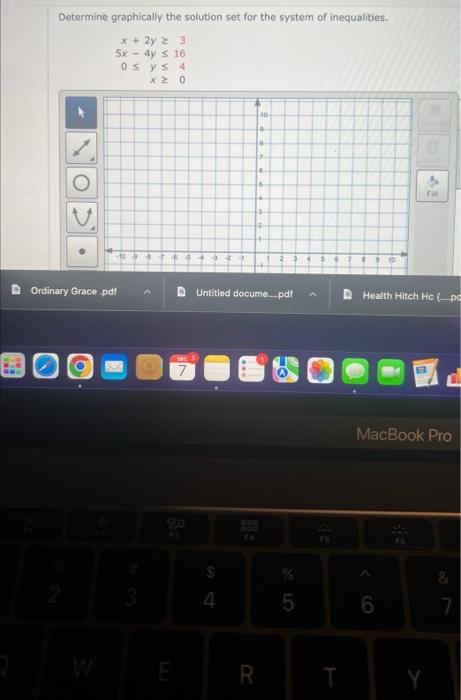 Solved Determine graphically the solution set for the system | Chegg.com