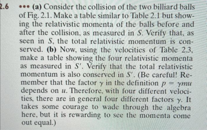 ⋯ (a) Consider the collision of the two billiard | Chegg.com