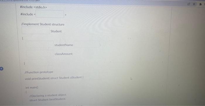 Solved M Function prototype void printstudent(-struct. | Chegg.com
