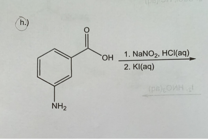Solved b.) o enteinegolovo OH 1. NaNO2, HCl(aq) 2. CuCl, | Chegg.com