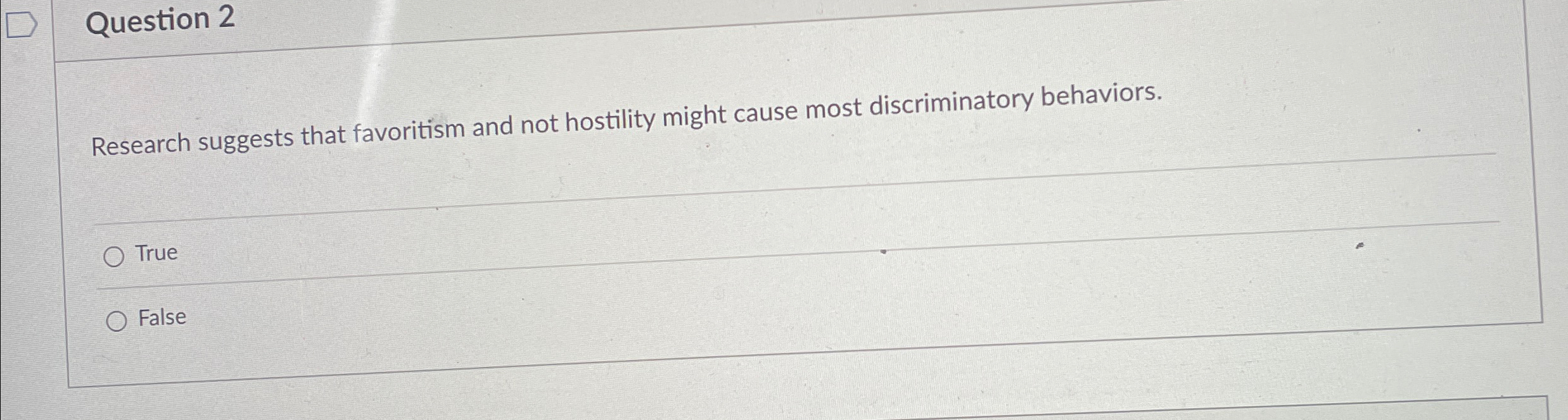 Solved Question 2Research suggests that favoritism and not | Chegg.com
