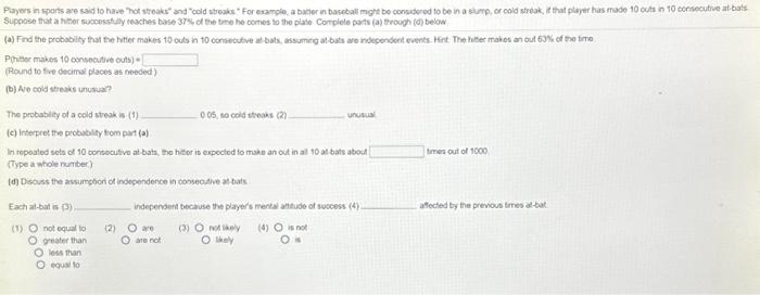 Solved Suppose frat a hefer successhtly reaches base 37% d | Chegg.com