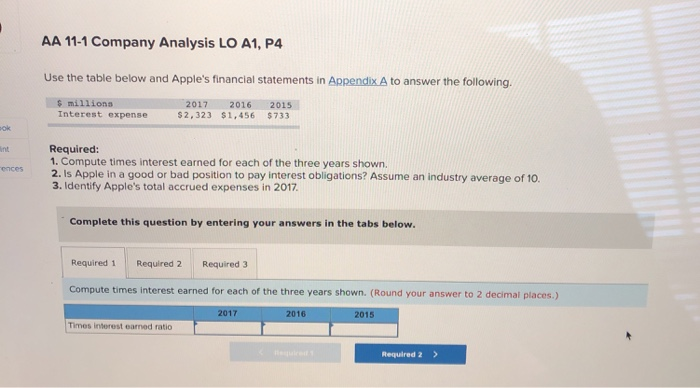 Solved AA 11-1 Company Analysis LO A1, P4 Use the table | Chegg.com Solved AA 11-1 Company Analysis LO A1, P4 Use the table | Chegg.com