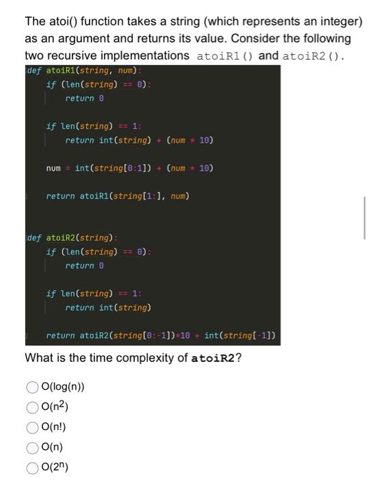 Solved Consider a recursive function called palindromeR | Chegg.com