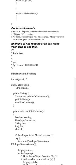 Solved CMPS 390, Data Structures, Program 2, Stack programs; | Chegg.com