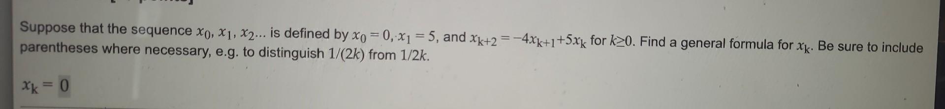 Solved Suppose that the sequence x0,x1,x2… is defined by | Chegg.com