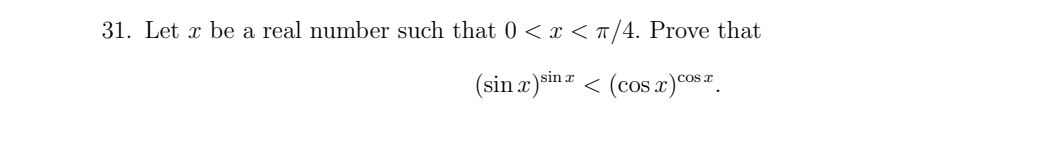 Solved 31. Let \\( x \\) be a real number such that \\( 0 | Chegg.com