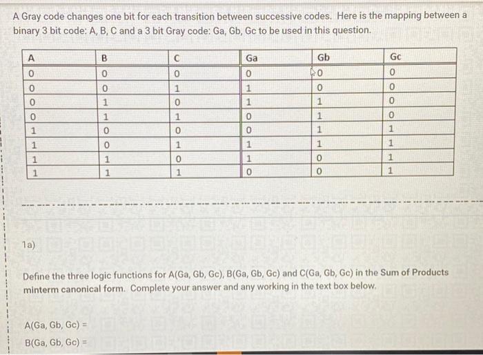 Solved 1b. find minimum sum of products for each of the 3 | Chegg.com