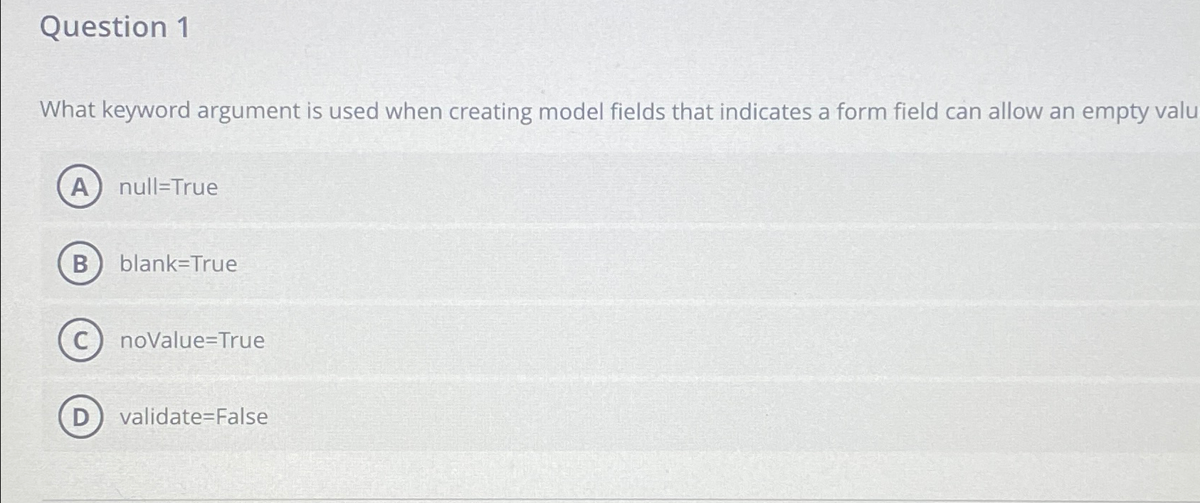 Solved Question 1What keyword argument is used when creating | Chegg.com