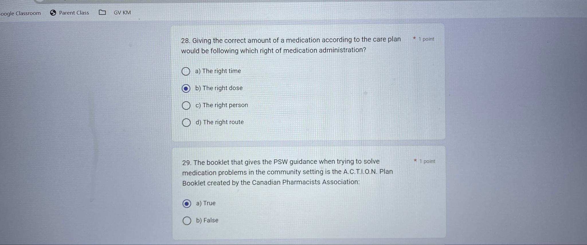 Solved Giving the correct amount of a medication according | Chegg.com