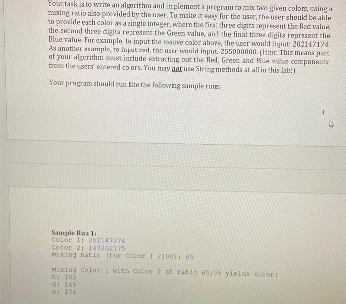 Solved Your task is to write an algorithm and implement a | Chegg.com