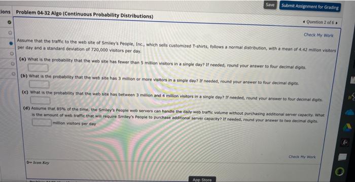 Solved Assume that the traffic to the web site of Smiley's | Chegg.com