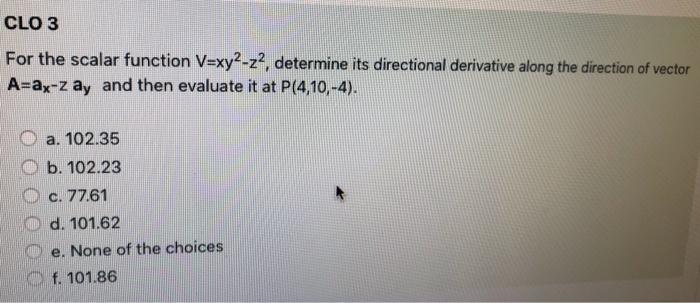 Solved CL0 3 For the scalar function V=xy2-z, determine its | Chegg.com