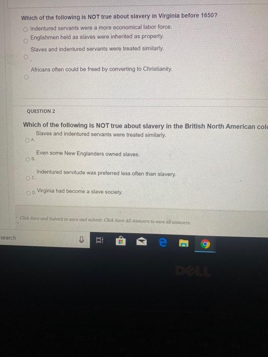 Solved OD. Virginia had become a slave society. Which of the | Chegg.com