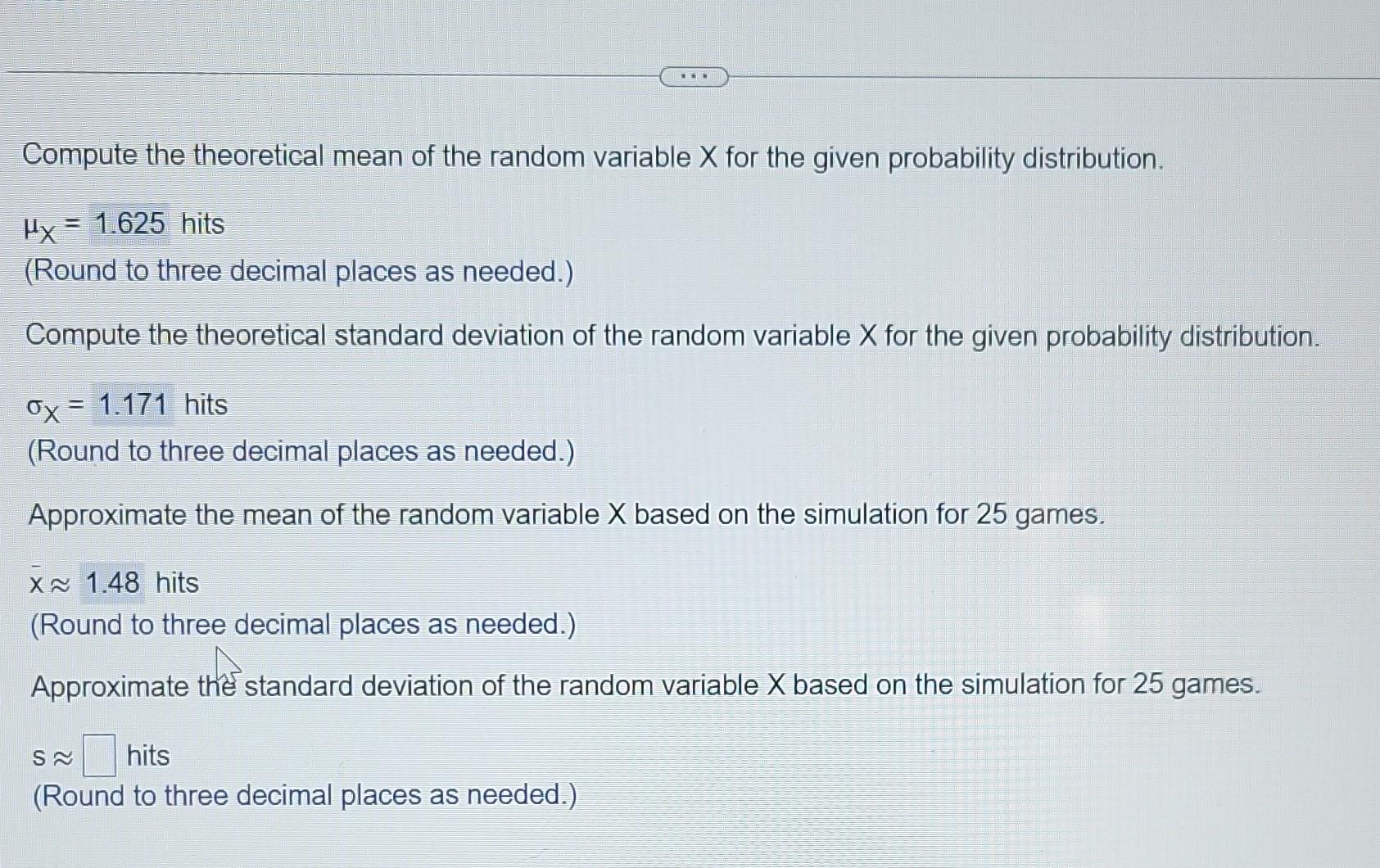Solved Compute the theoretical mean of the random variable X | Chegg.com