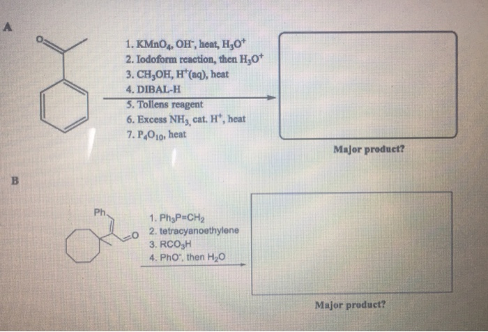 Solved A 1. KMnO4, OH", heat, H3O+ 2. Todoform reaction, | Chegg.com