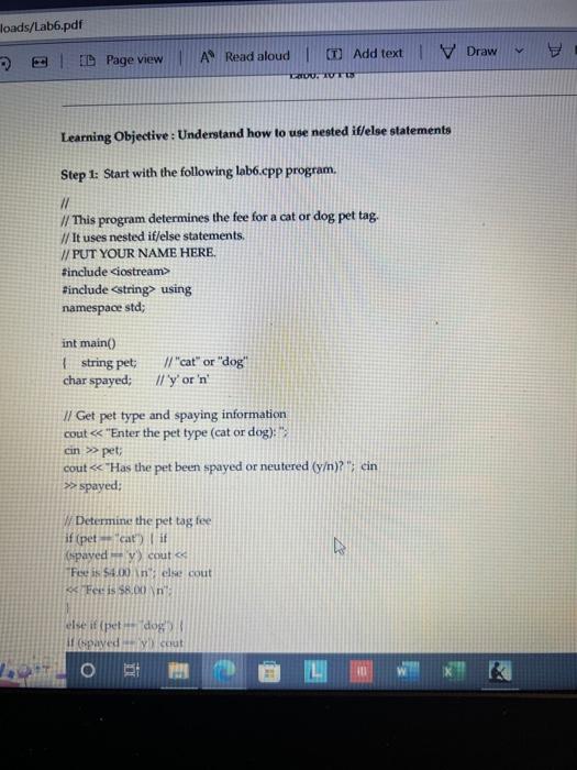 Solved Learning Objective : Undentand how to use nested | Chegg.com Solved Learning Objective : Undentand how to use nested | Chegg.com