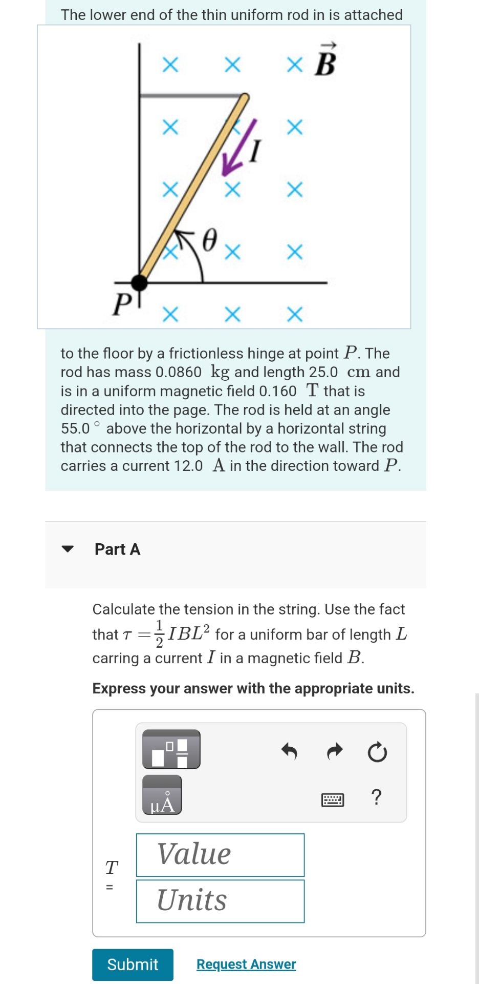 Solved The lower end of the thin uniform rod in is | Chegg.com
