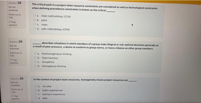 Solved Question 25 constrained resources category includes | Chegg.com