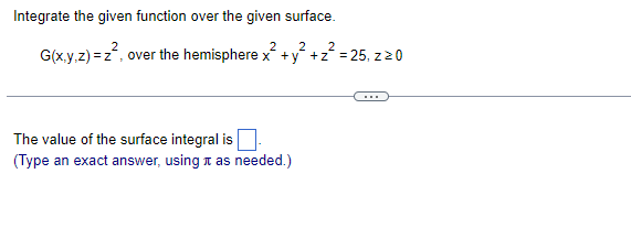 Solved Integrate the given function over the given | Chegg.com