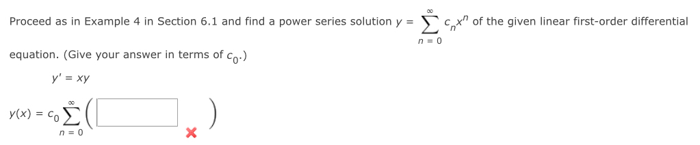 Solved by an EXPERT Proceed as in Example 4 ﻿in Section 6.1 ﻿and find a | Chegg.com