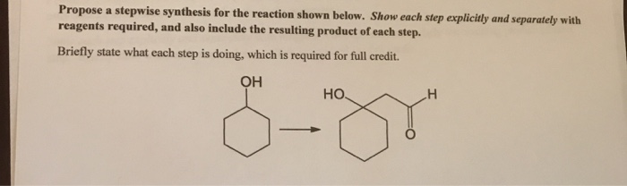 Solved Propose a stepwise synthesis for the reaction shown | Chegg.com