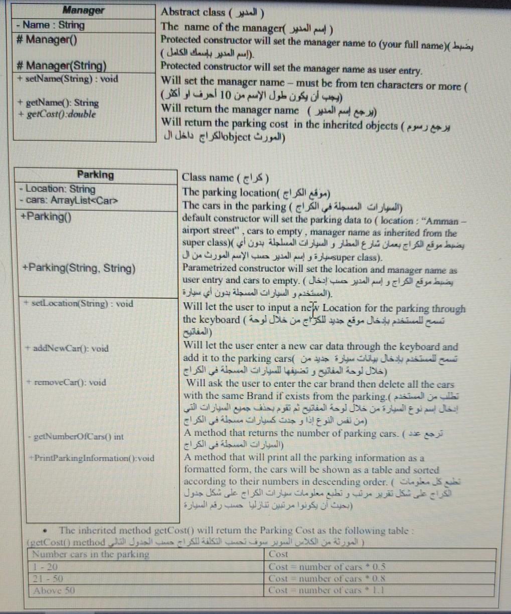 Solved Create the following java classes as shown in UML | Chegg.com