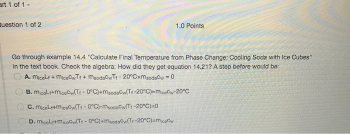Solved art 1 of 1 - Question 1 of 2 1.0 Points Go through | Chegg.com