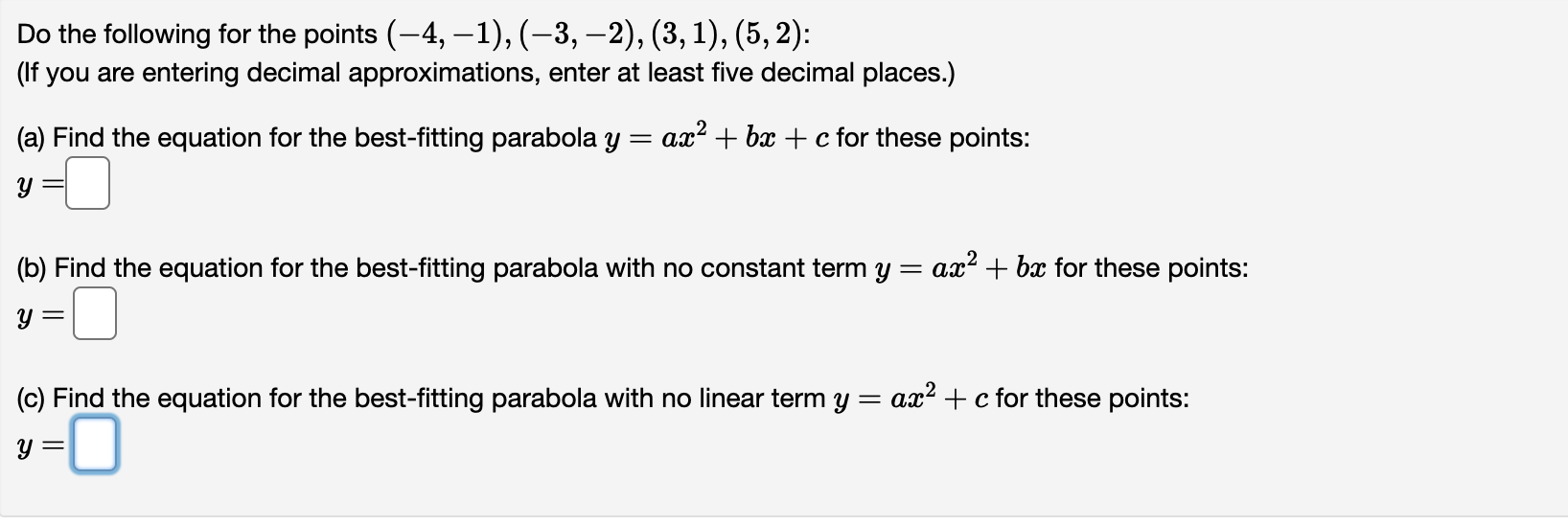 Solved Do the following for the points | Chegg.com
