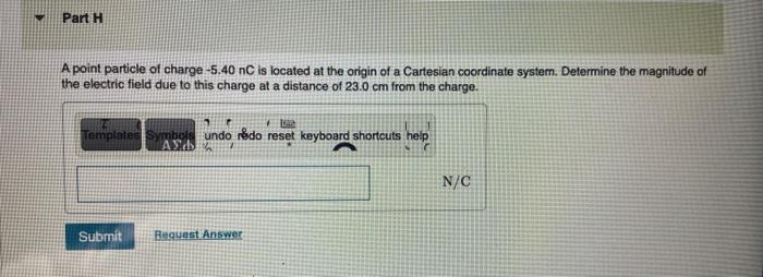 Solved A point particle of charge −5.40nC is located at the | Chegg.com