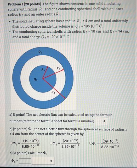 Solved Problem 1 [ 20 points] The figure shows concentric | Chegg.com