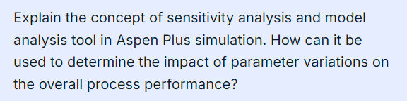 Solved Explain the concept of sensitivity analysis and | Chegg.com
