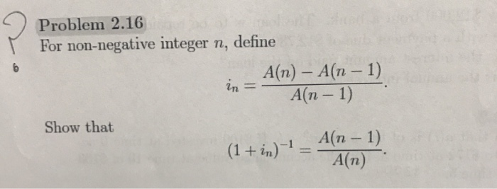Solved Problem 2.16 For non-negative integer n, define | Chegg.com