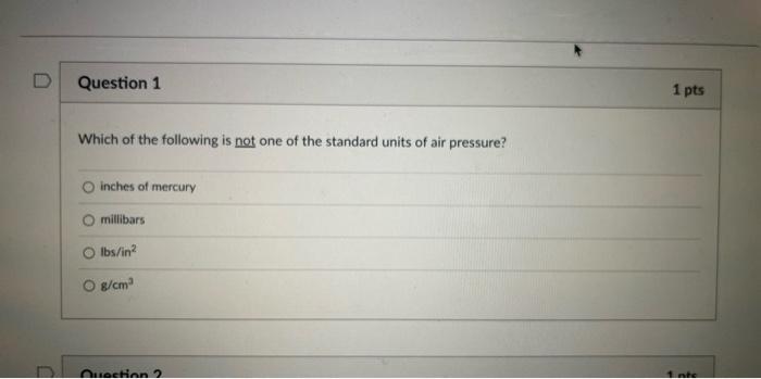 Solved Which of the following is not one of the standard | Chegg.com