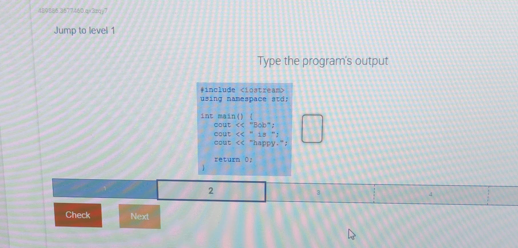 Solved Type the program's output \#include ciostreams using | Chegg.com