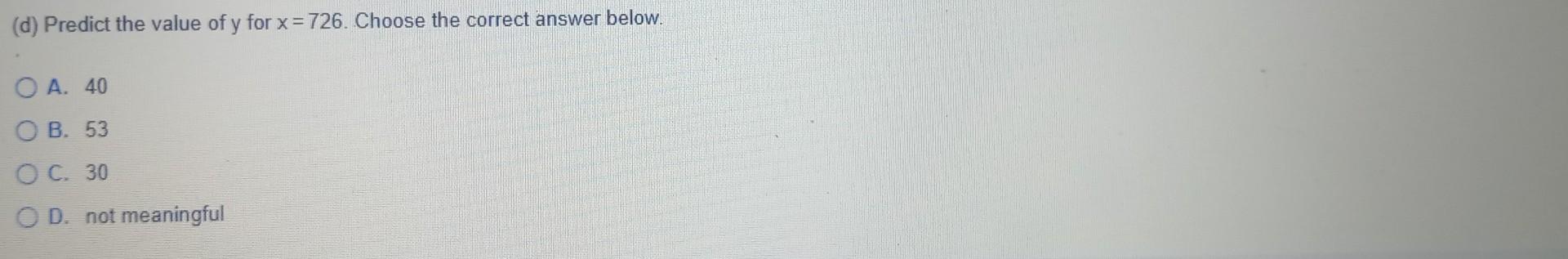 Solved Find the equation of the regression line for the | Chegg.com