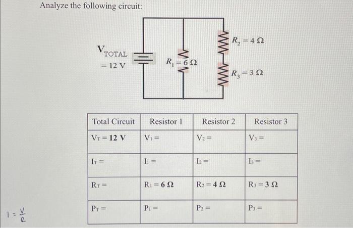 Analyze the following circuit: 1=ev | Chegg.com