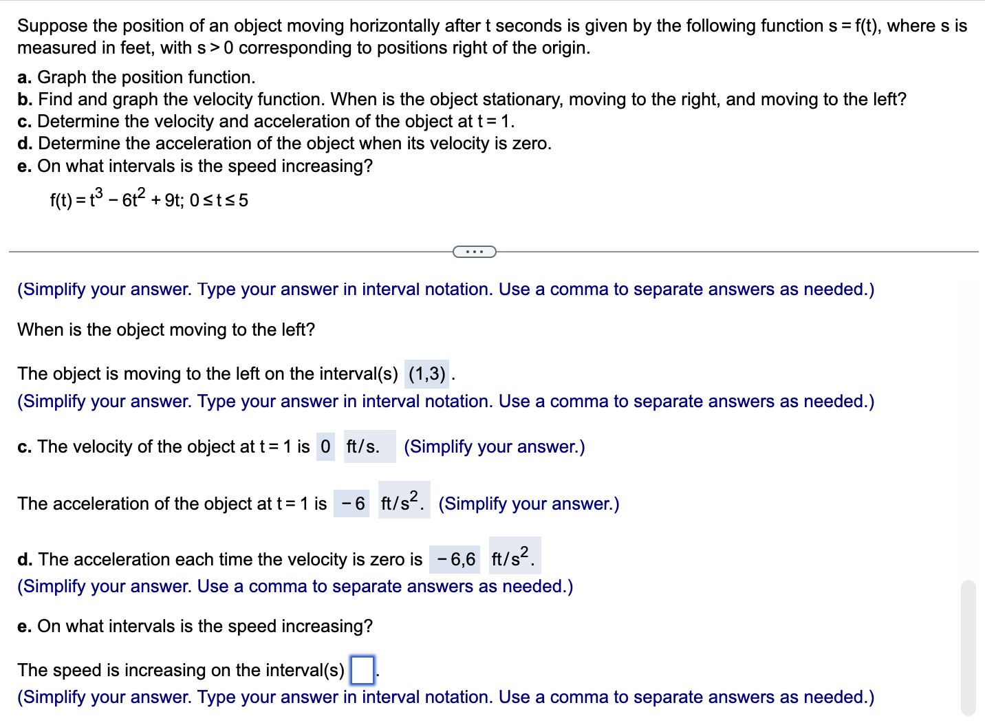 Solved Suppose the position of an object moving horizontally | Chegg.com