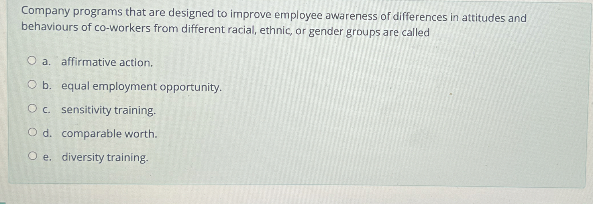 Solved Company programs that are designed to improve | Chegg.com