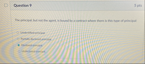 Solved Question 95 ﻿ptsThe principal, but not the agent, is | Chegg.com