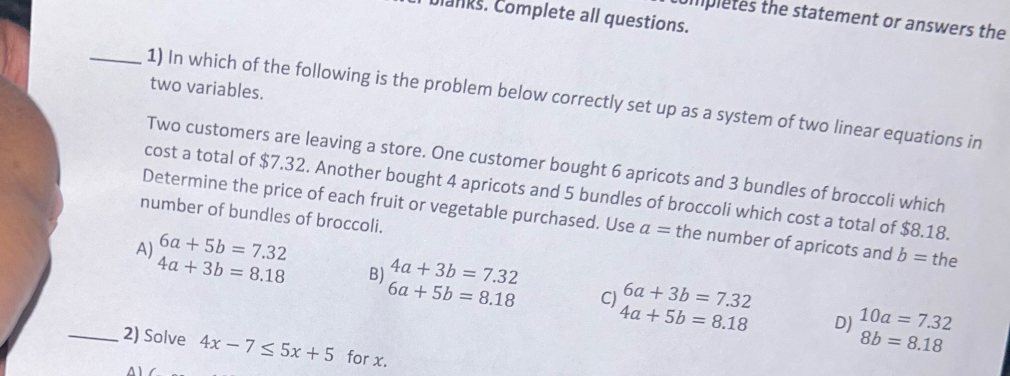 Solved In which of the following is the problem below | Chegg.com