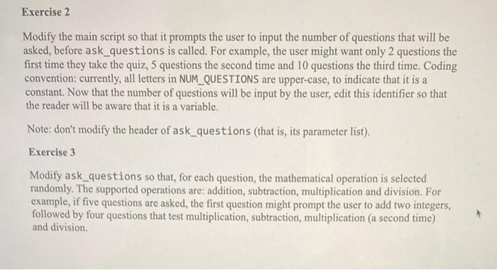 Solved The main script contains two statements that display | Chegg.com