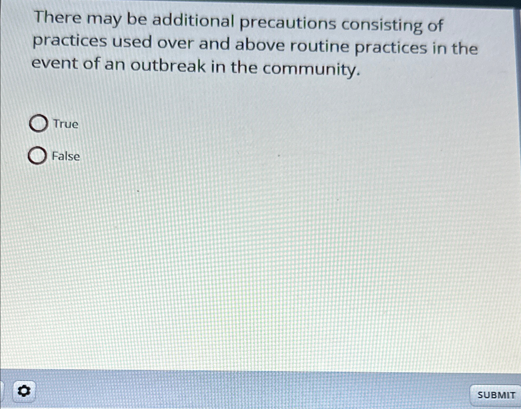 Solved There may be additional precautions consisting of | Chegg.com