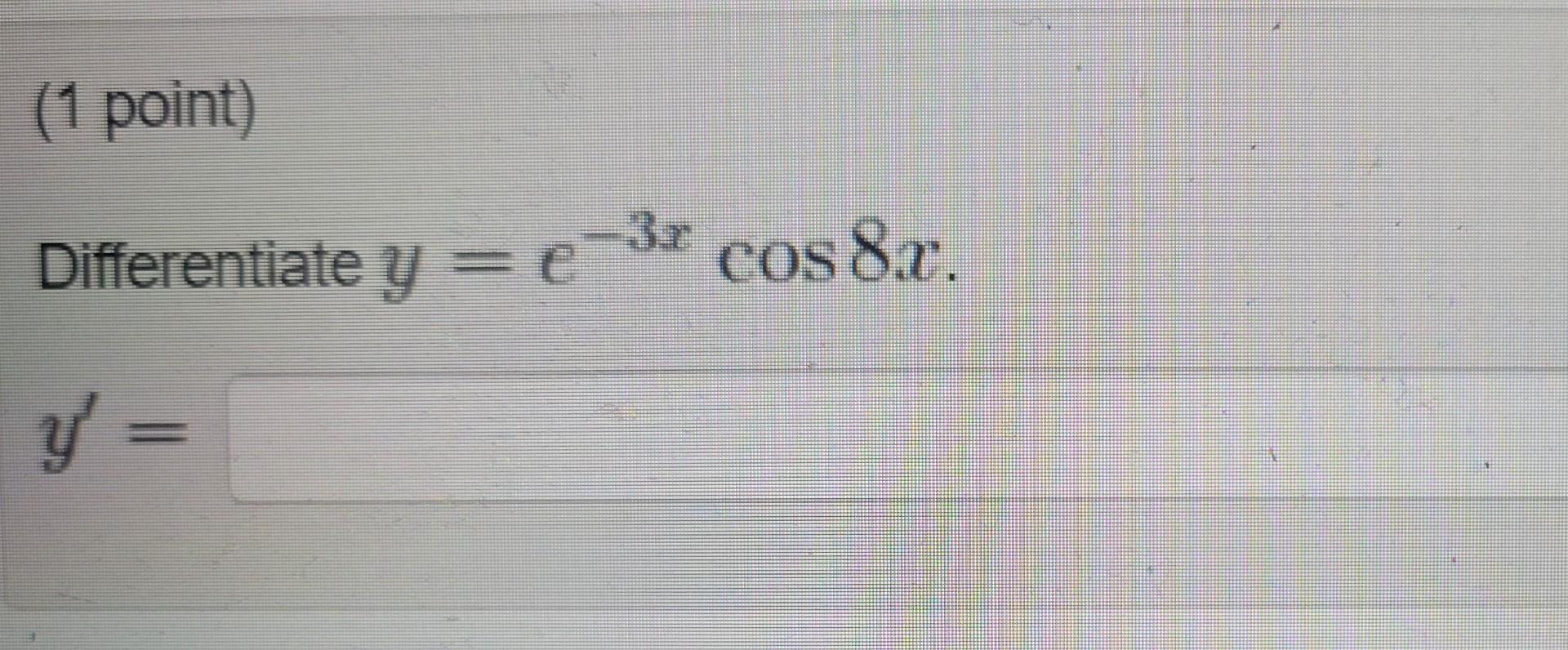 Solved (1 point) Given that f(−1)=−2 and f′(−1)=−8, find an | Chegg.com Solved (1 point) Given that f(−1)=−2 and f′(−1)=−8, find an | Chegg.com