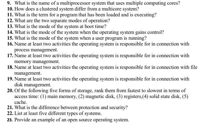 Solved 9. What is the name of a multiprocessor system that | Chegg.com