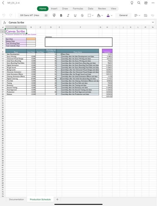 Solved Description Excel Module 3 Performing Calculations | Chegg.com