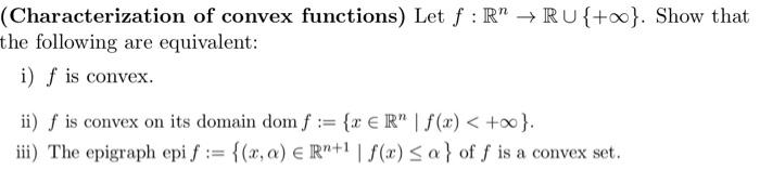 Solved (Characterization of convex functions) Let | Chegg.com