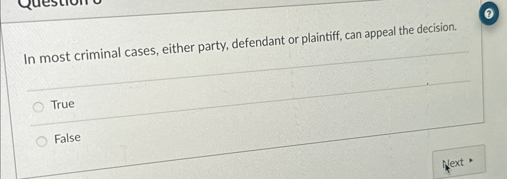 Solved In most criminal cases, either party, defendant or | Chegg.com