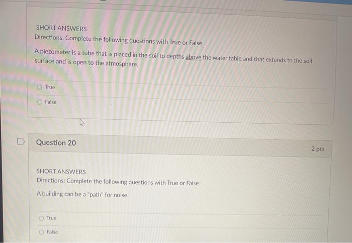 Solved SHORT ANSWERS Directions: Complete the following | Chegg.com