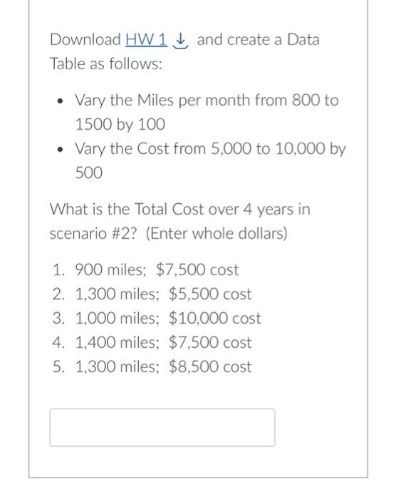 Solved Download HW 1↓ and create a Data Table as follows: - | Chegg.com